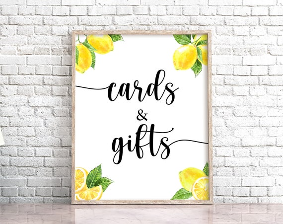 Lemon Cards and Gifts Sign Citrus Cards and Gifts Sign - Etsy