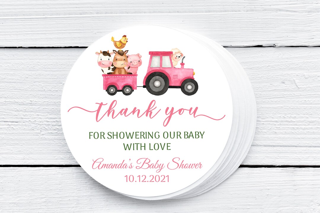 EDITABLE Farm Baby Shower Favor Tag Printable Farm Animals Baby Shower ...