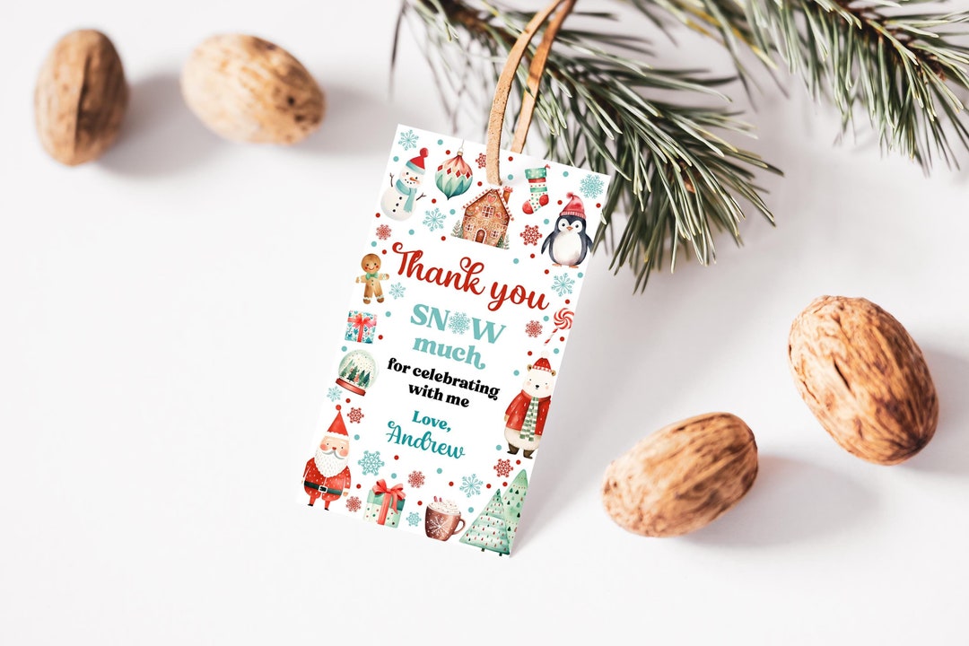 EDITABLE Winter Wonderland Birthday Favor Tag Winter Onederland ...