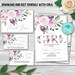 EDITABLE Purple Floral Baby Shower Set, Lilac Baby Shower Invitation ...