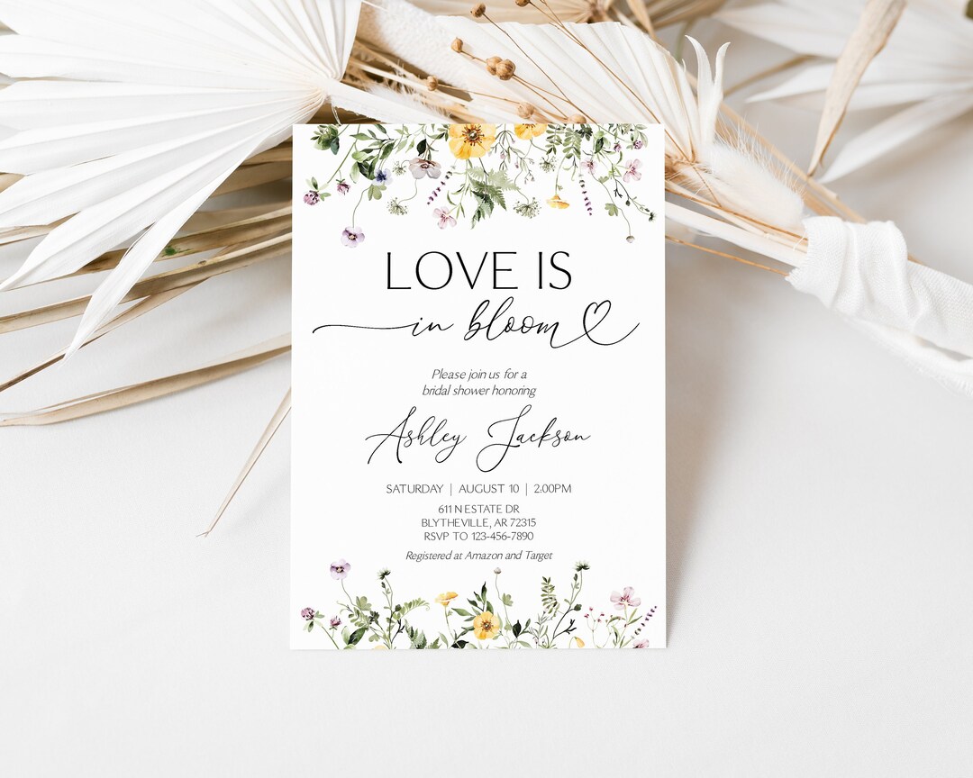 Wildflower Love is in Bloom Invitation Wildflower Bridal Shower ...