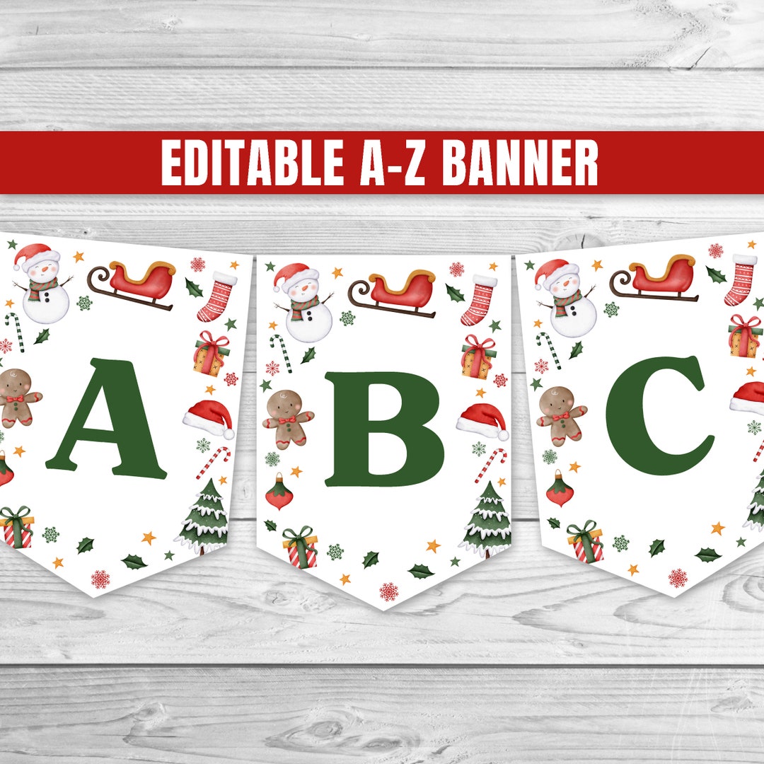 Editable Christmas Birthday Party Banner Oh What Fun Christmas Birthday ...