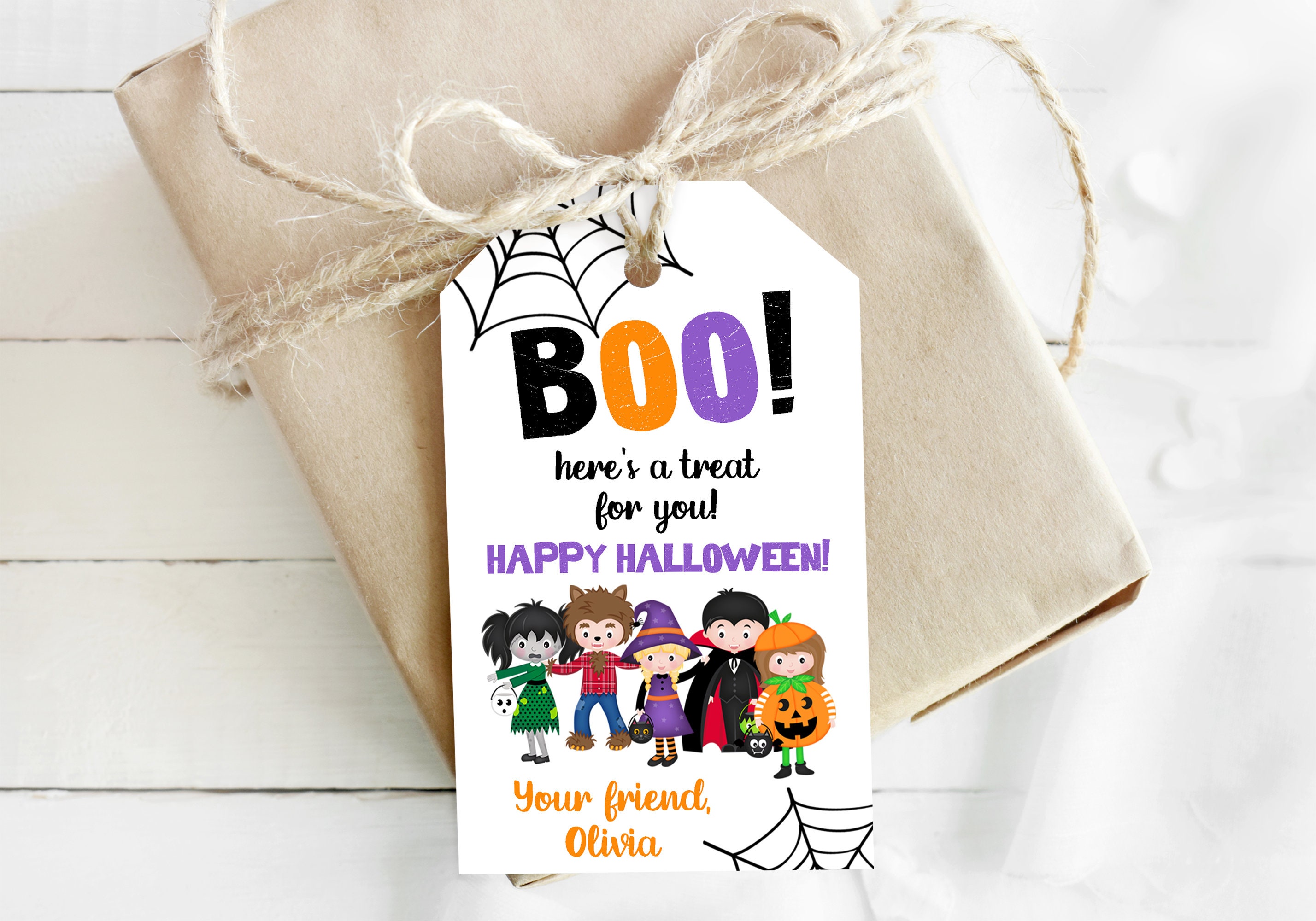 EDITABLE Halloween Favor Tags Boo Halloween Tags Halloween | Etsy