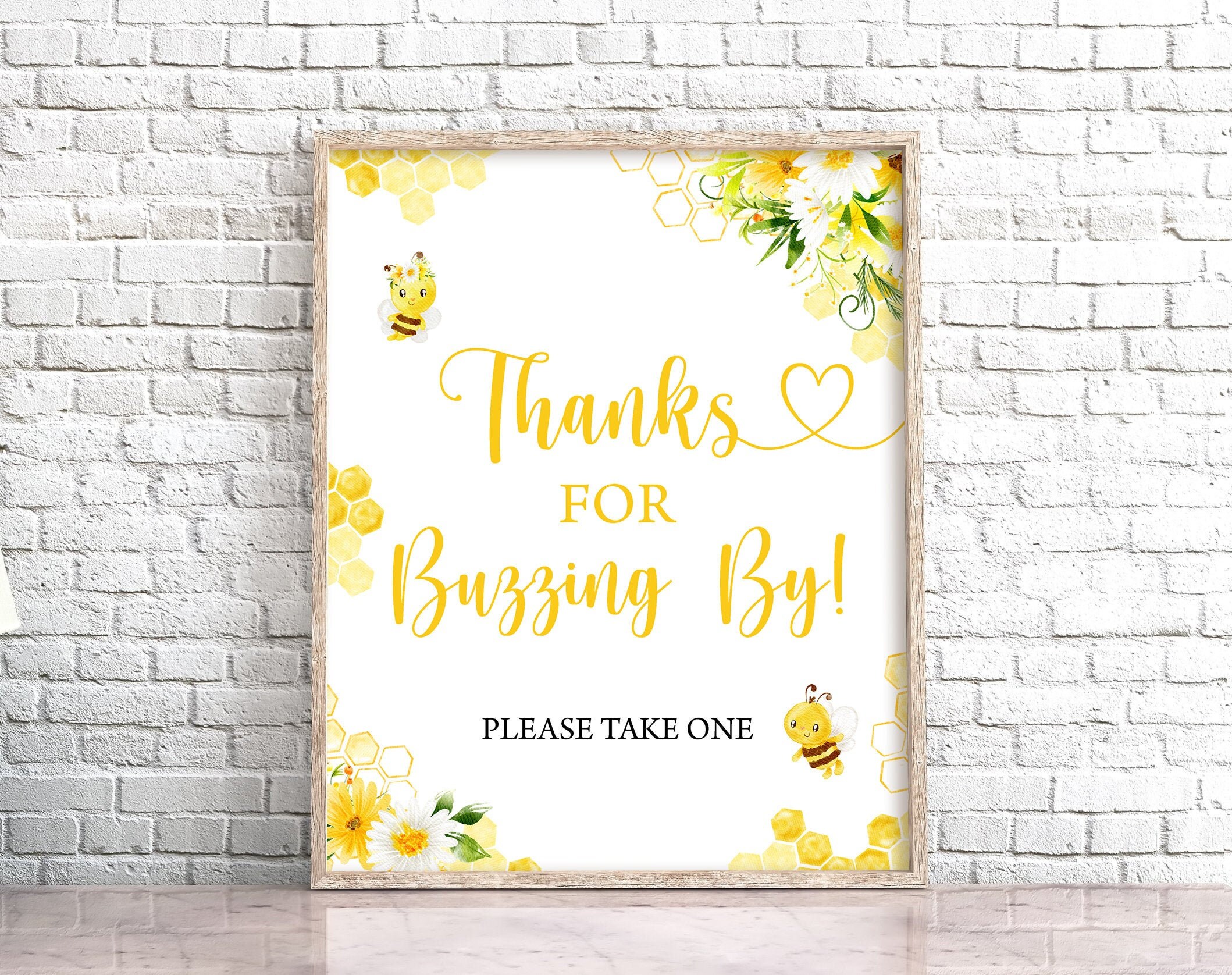 Thanks for Buzzing by Sign Bumble Bee Table Decor Sign Please - Etsy UK