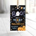EDITABLE Halloween Treat Tags Boo Halloween Tag Blue Halloween Pumpkin ...