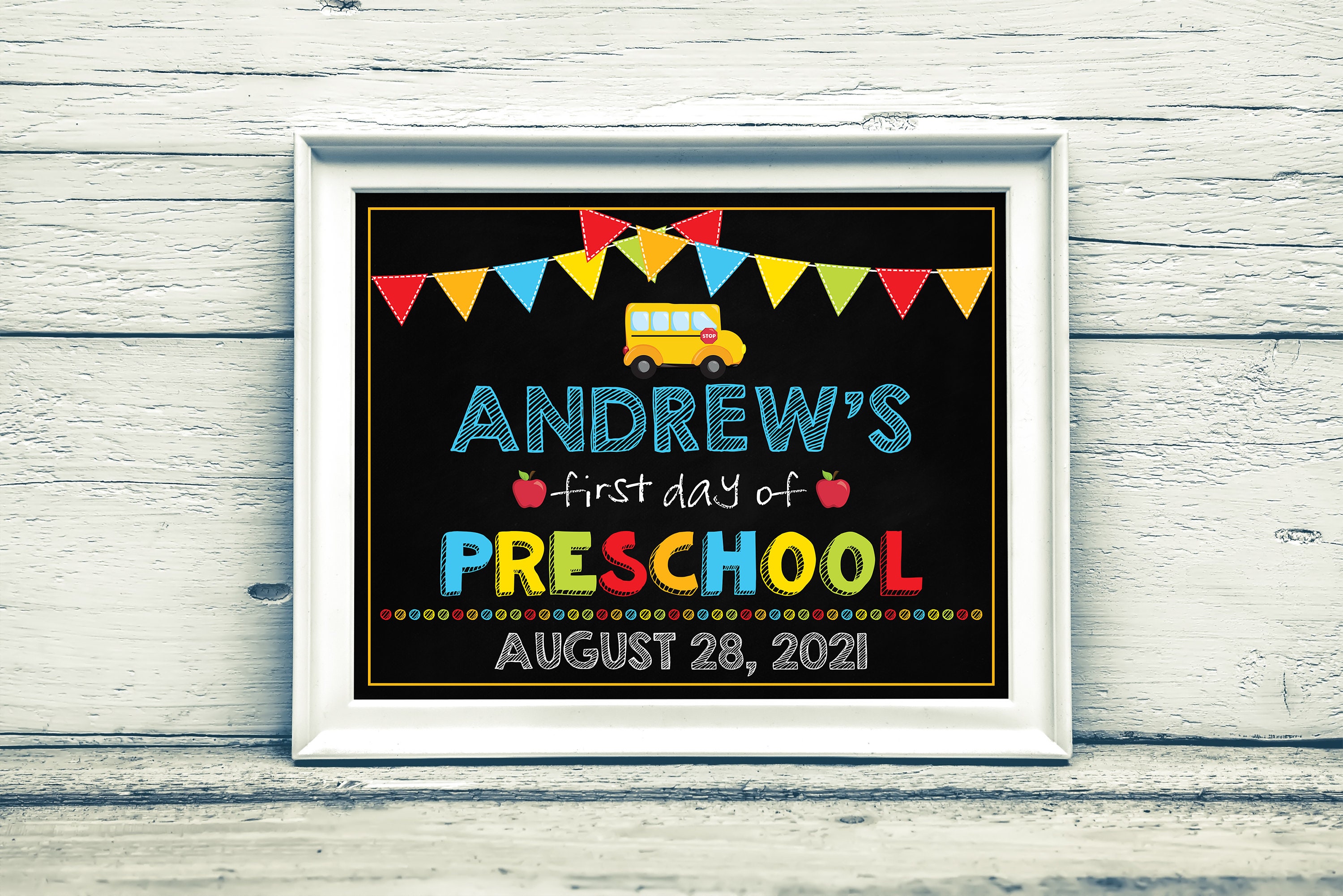Editable First Day of Preschool Sign First Day of School Sign ...