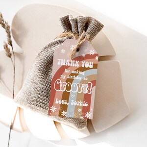 EDITABLE Groovy Birthday Favor Thank You Tag Groovy Birthday Favor Tag ...