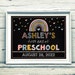Editable First Day of Preschool Sign Boho Rainbow First Day of School ...