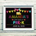 Editable Last Day of Pre-k Sign Last Day of School Sign Chalkboard Any ...