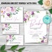 EDITABLE Purple Floral Baby Shower Set, Lilac Baby Shower Invitation ...