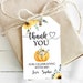 EDITABLE Pumpkin Thank You Tags, Pumpkin Favor Tag, Pumpkin Gift Tags ...