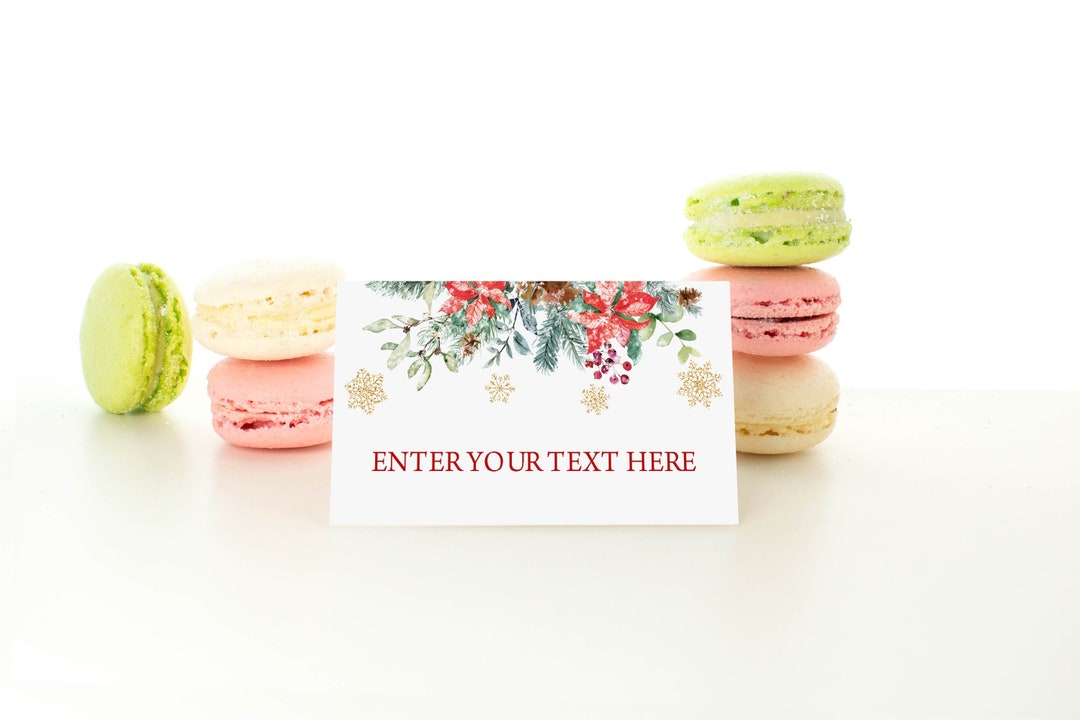 EDITABLE Winter Tent Card Farm Food Tags Winter Wonderland Food Labels ...