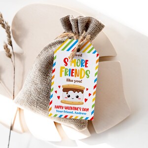 Editable Smore Valentine's Day Tag I Need S'more Friends Like You Gift ...