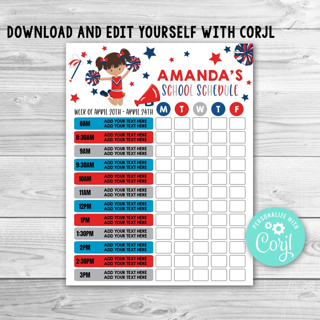 Cheerleading Homeschool Schedule, Cheerleader Daily Routine, Cheer Kids ...