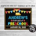 Editable First Day of Preschool Sign First Day of School Sign ...