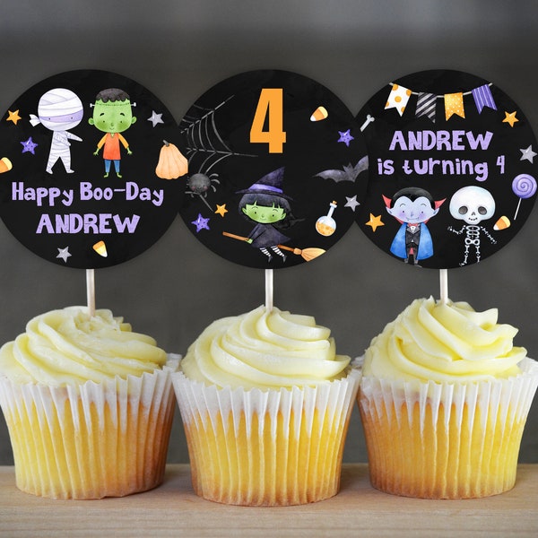 Halloween Cupcake Toppers - Etsy