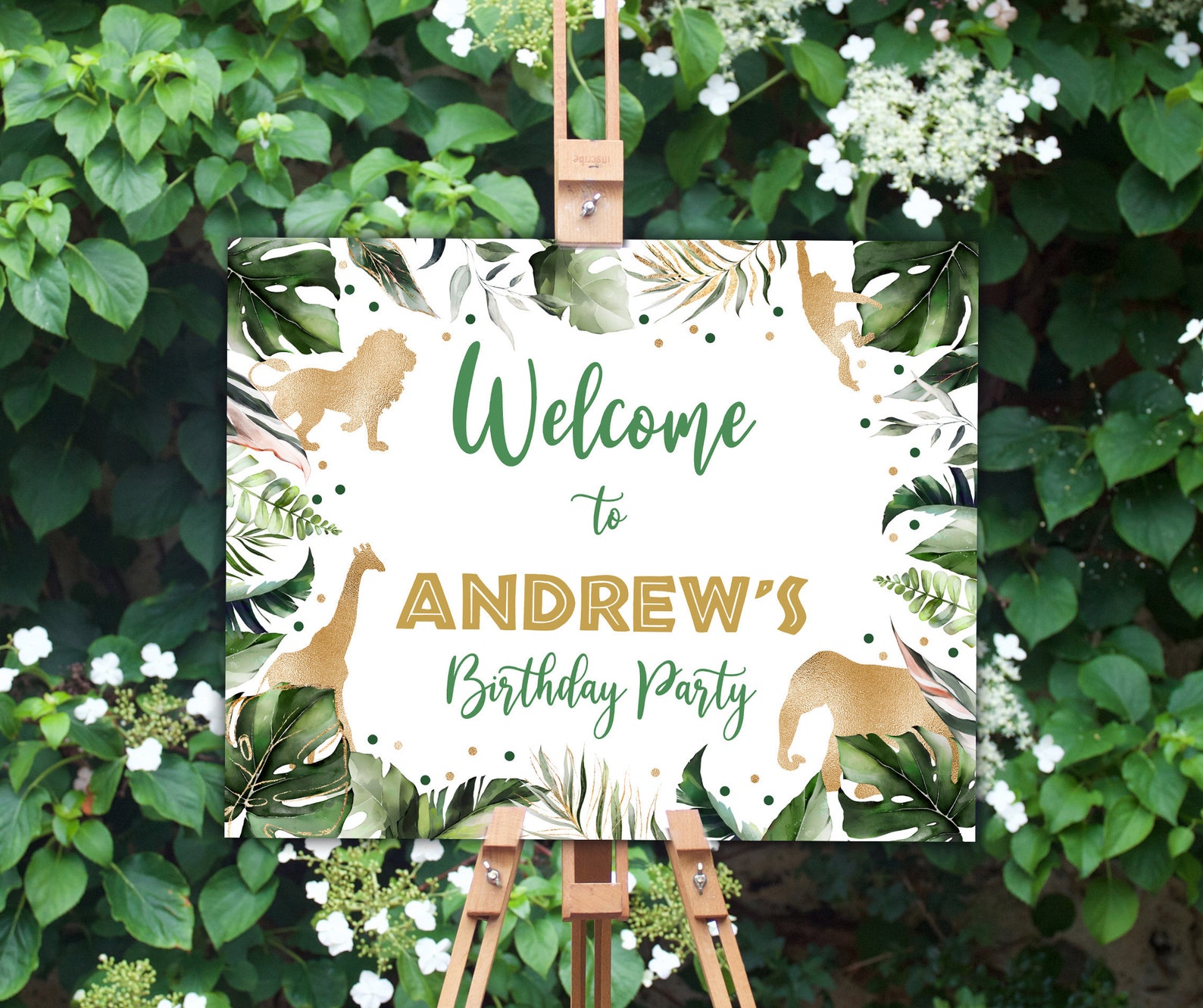 Editable WILD Animal Welcome Sign Instant Download Safari - Etsy