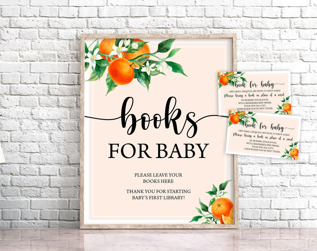 Little Cutie is on the Way Baby Shower Books for Baby Sign Orange Books ...
