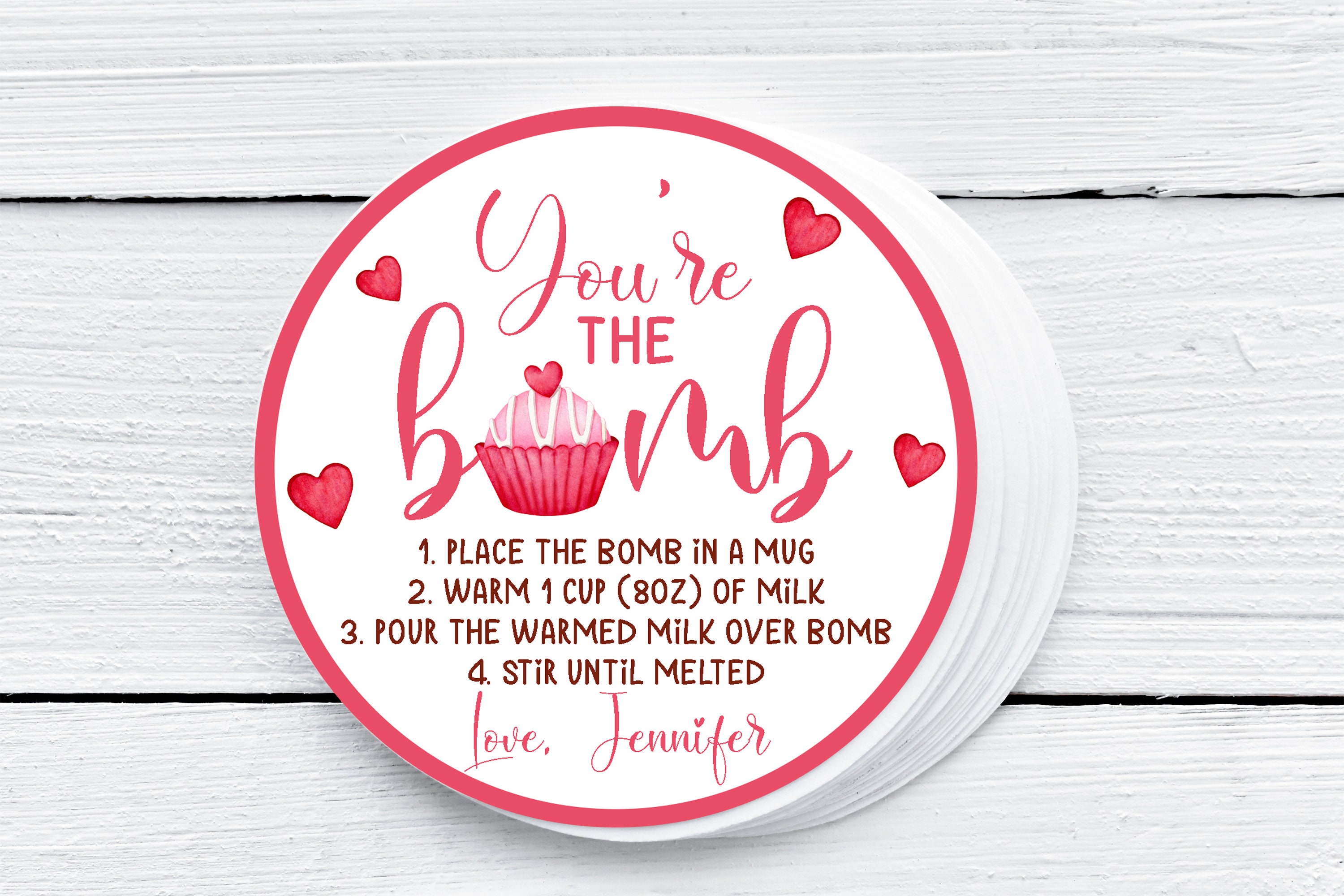 Valentine Hot Cocoa Bomb Tags Hot Chocolate Bomb Instruction - Etsy