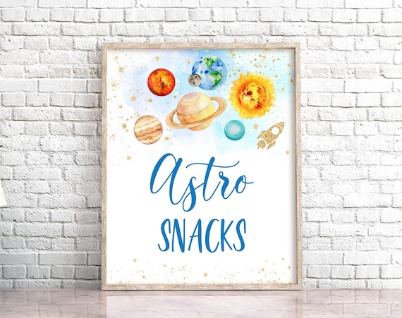 Astro Snacks Space Party Sign Outer Space Astro Snacks Sign - Etsy