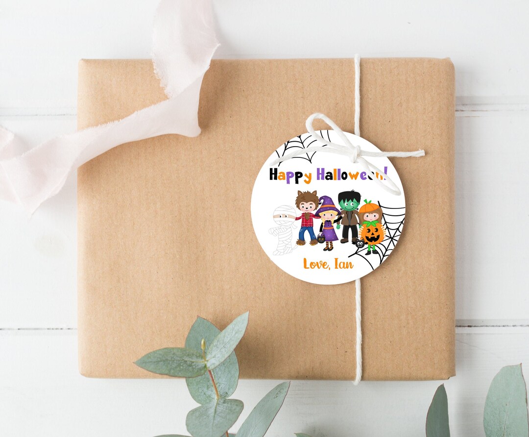 EDITABLE Halloween Treat Tags, Halloween Witch Gift Tags, Halloween ...