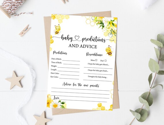 EDITABLE Bee Predictions and Advice Template Honey Bee Theme | Etsy