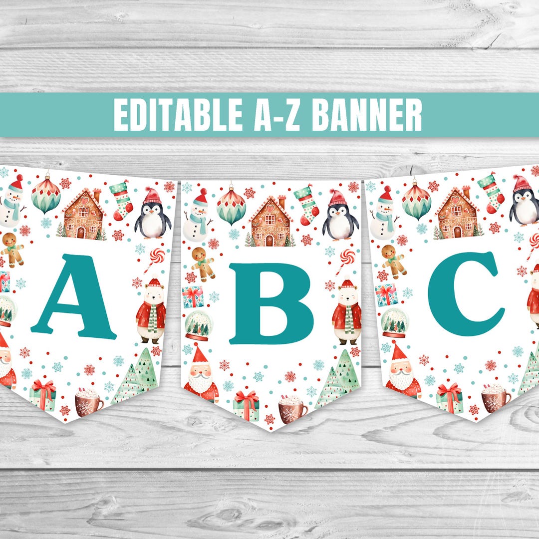 Editable Christmas Birthday Party Banner Oh What Fun Christmas Birthday ...