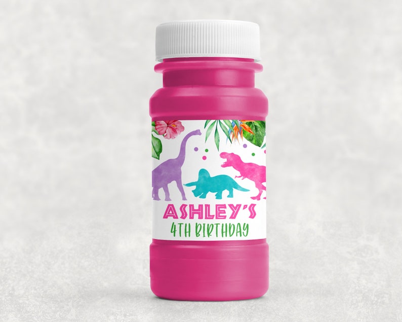 EDITABLE Dinosaur Bubbles Bottle Label T-rex Dinosaur Bubbles Label ...