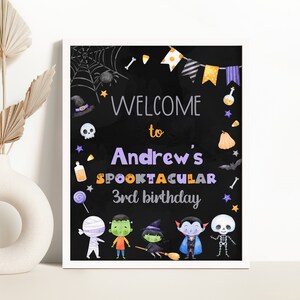 EDITABLE Halloween Birthday Invitation and Bundle Halloween Costume ...