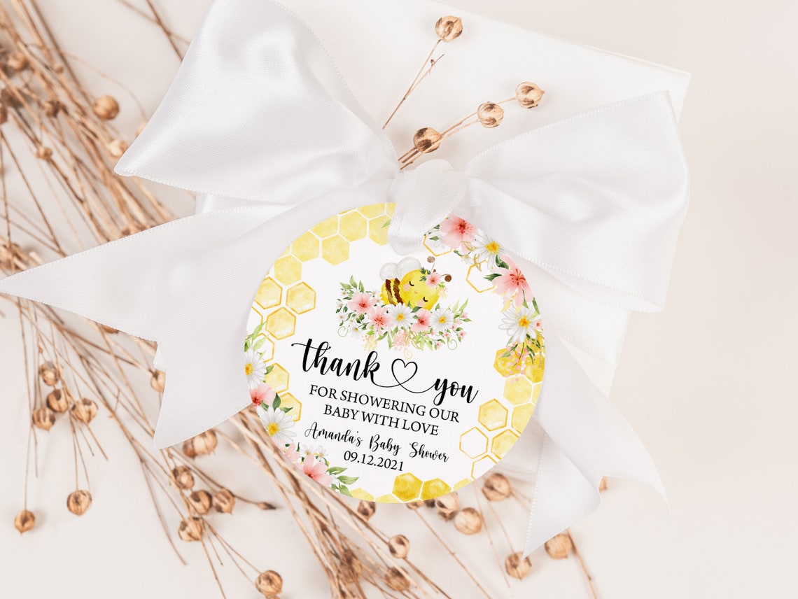 EDITABLE Bee Thank You Tags Thank You for Bee-ing Here Favor Tag Honey ...