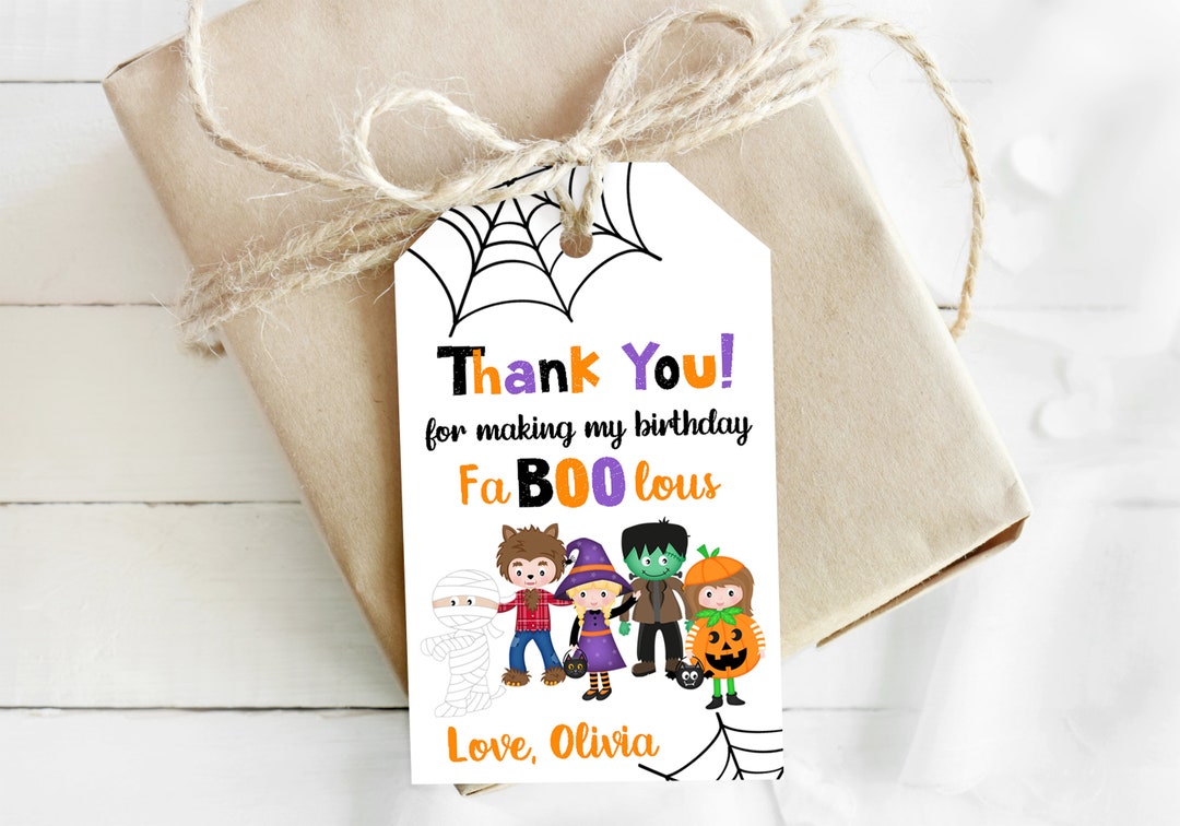 EDITABLE Halloween Treat Tags, Halloween Witch Gift Tags, Halloween ...