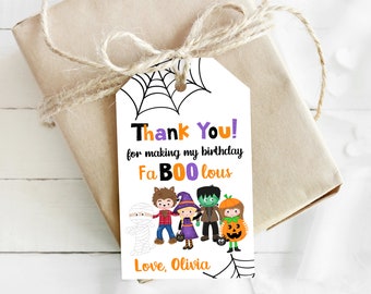 Happy Halloween Trick or Treat Tag Halloween Goodie Bag Tags - Etsy