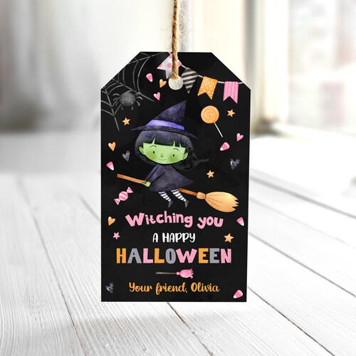 EDITABLE Halloween Treat Tags Halloween Frankenstien Favor - Etsy
