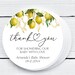 EDITABLE Lemon Thank You Tags Lemon Favor Tag Lemon Gift Tag Citrus ...