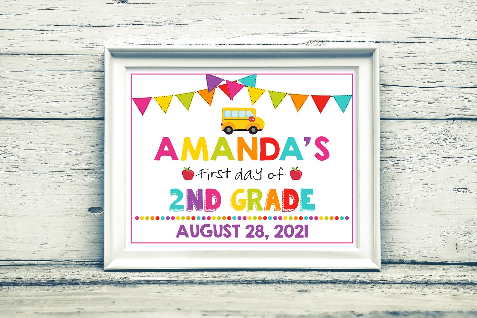 Editable First Day of Second Grade Sign First Day of School Sign ...