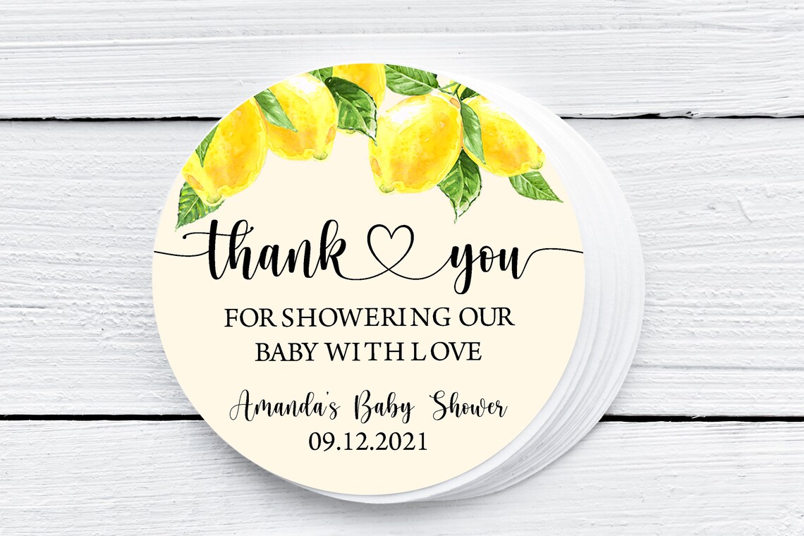 EDITABLE Lemon Thank You Tags, Lemon Favor Tag, Lemon Gift Tags, Citrus ...