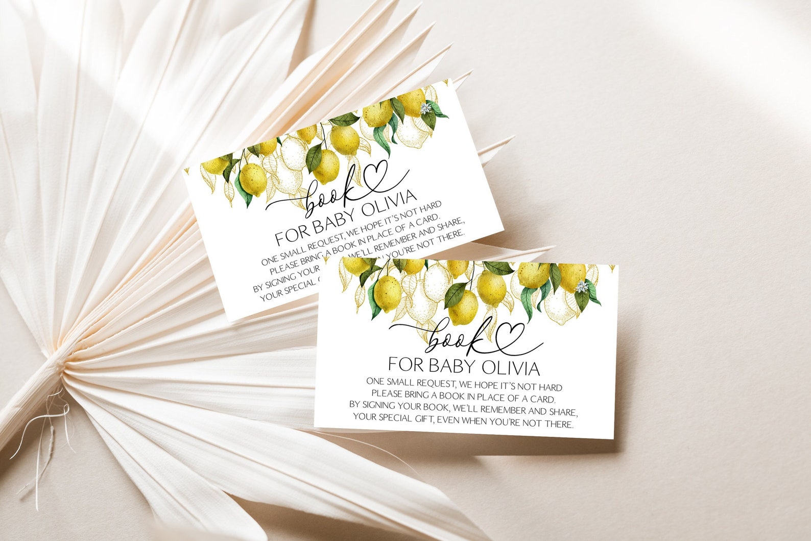 Editable Lemon Baby Shower Book for Baby Card Citrus Book - Etsy