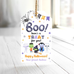 EDITABLE Halloween Favor Tags Boo Halloween Tags Halloween Trick or ...