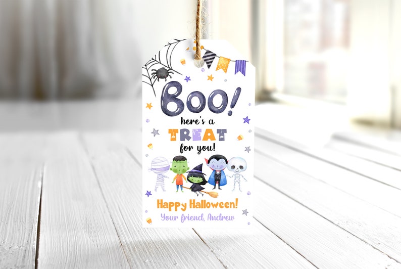 EDITABLE Halloween Favor Tags Boo Halloween Tags Halloween Trick or ...