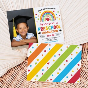 Editable Preschool Graduation Invitation Graduation Ceremony Invitation ...