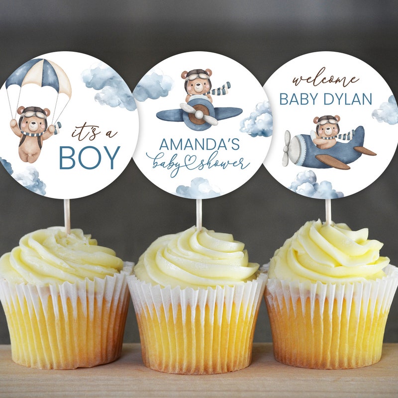 Airplane Bear Shower Cake - Etsy