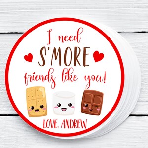 EDITABLE I Need S'more Friends Like You Valentine's Day Tags S'mores ...