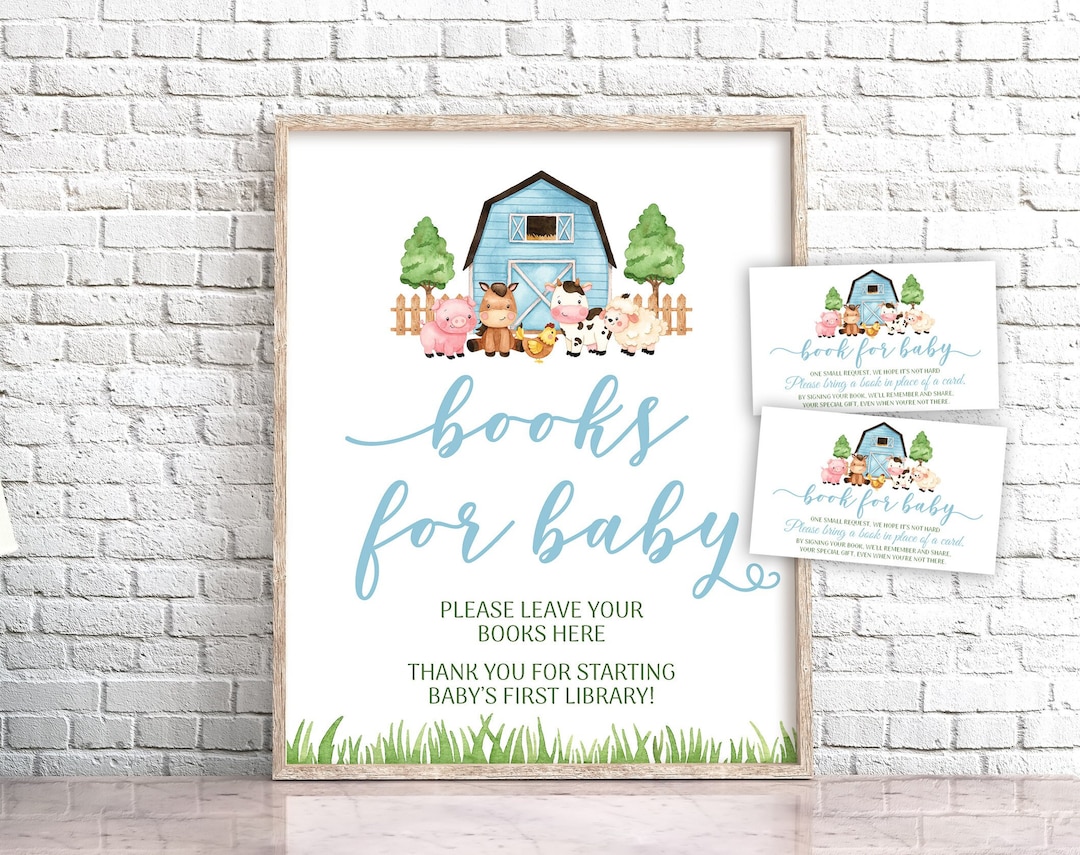 Farm Animals Books for Baby Sign Blue Farm Books for Baby Sign ...