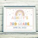 Editable Last Day of 3rd Grade Sign Boho Rainbow Last Day of School ...
