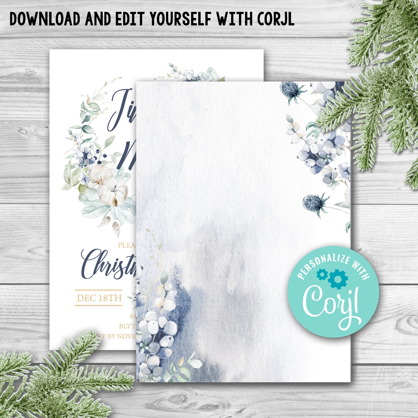 EDITABLE Jingle and Mingle Christmas Invite Printable. | Etsy