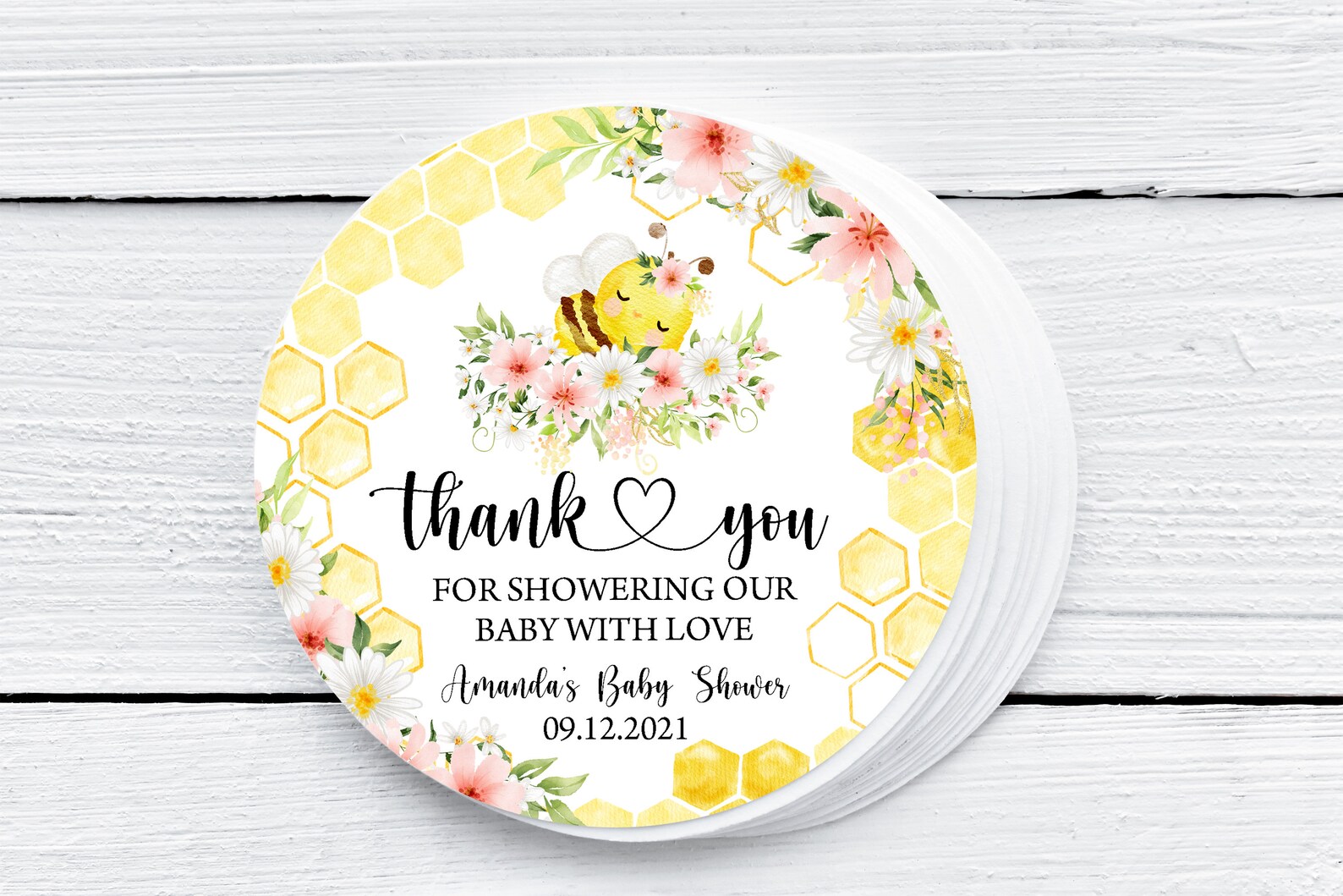 EDITABLE Bee Thank You Tags Thank You for Bee-ing Here Favor | Etsy
