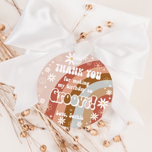 EDITABLE Groovy Birthday Favor Thank You Tag Groovy Birthday Favor Tag ...