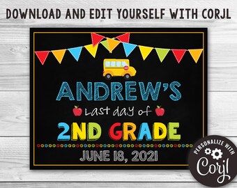 Back to School All About Me Editable Template First Day of - Etsy