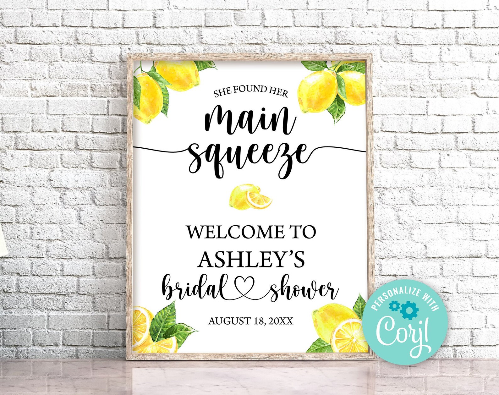 Editable Lemon Welcome Sign Citrus Welcome Sign EDITABLE - Etsy