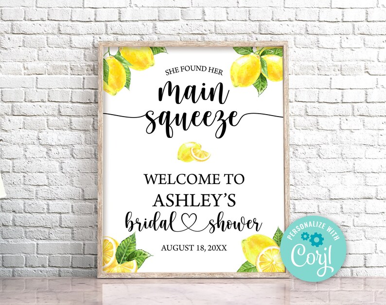 Editable Lemon Welcome Sign, Citrus Welcome Sign EDITABLE Welcome Lemon ...